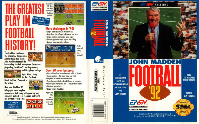 John-Madden-Football--92 | Arcade Artwork