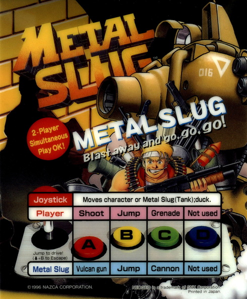 Metal Slug Mini Marquee | Arcade Artwork