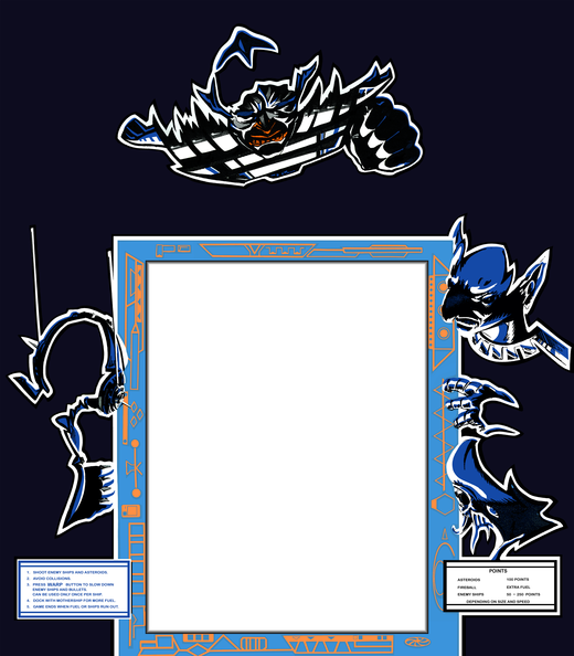 astro blaster bezel | Arcade Artwork