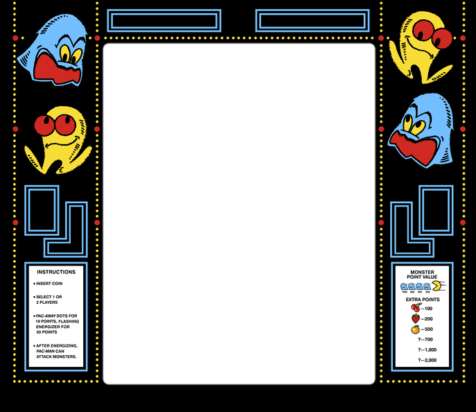 pacman bezel cabaret | Arcade Artwork