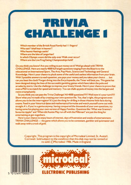 Trivia-Challenge-I | Arcade Artwork