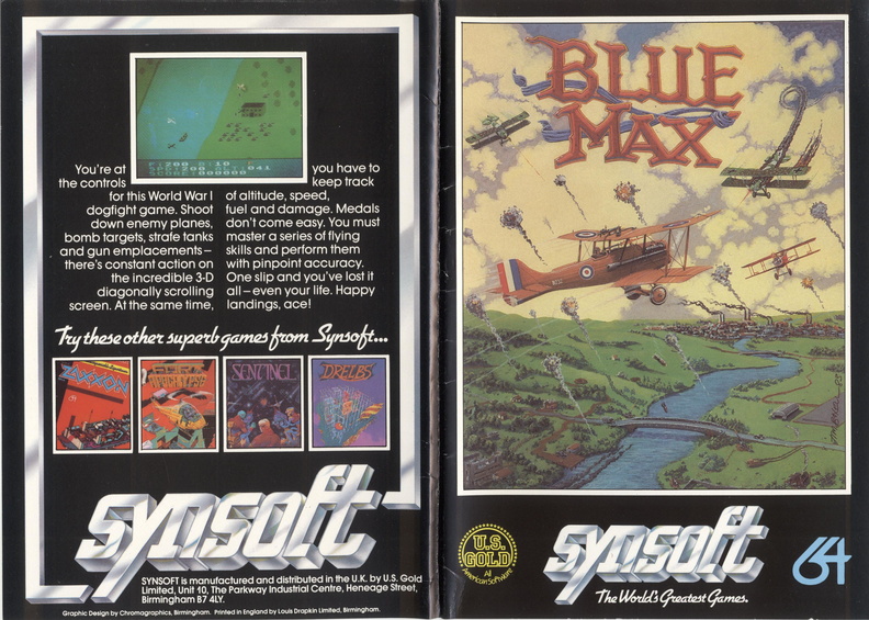 Blue-Max--USA--1.Front--Front101833 | Arcade Artwork