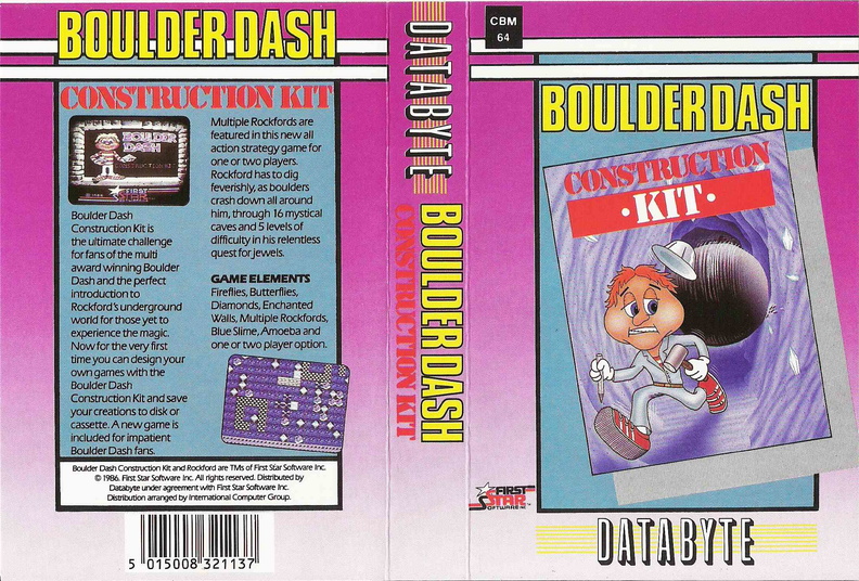 Boulder-Dash-Construction-Kit--USA---Disk-1-Cover--Databyte--Boulder Dash Construction Kit ...