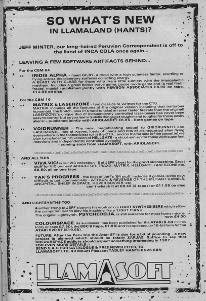 Iridis-Alpha--Europe-Advert-Llamasoft0507501 | Arcade Artwork