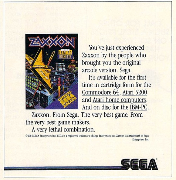 Zaxxon--US-Gold---SEGA---Europe-Advert-Sega Zaxxon17194 - Zaxxon--US ...
