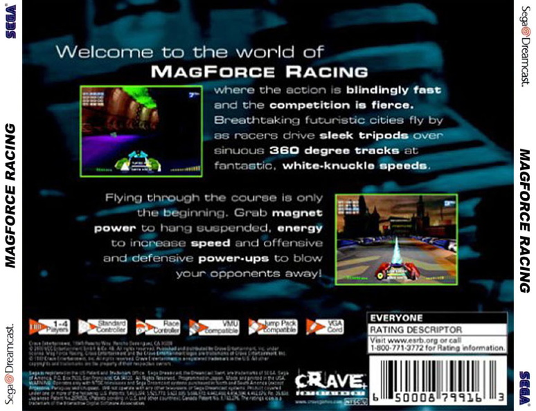 MAG-FORCE-RACING--NTSC----Back | Arcade Artwork