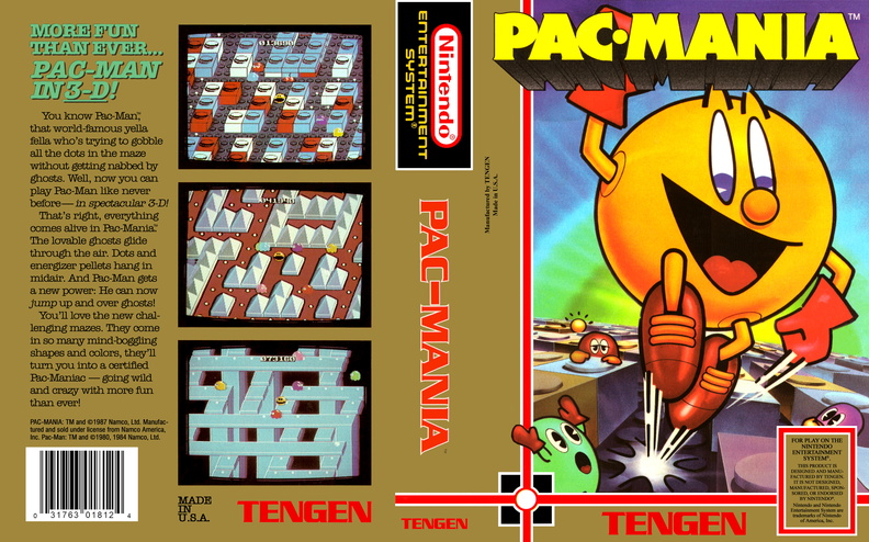nes pacmania | Arcade Artwork