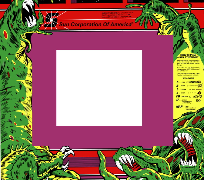 Alien-Syntrome-bezel psd | Arcade Artwork