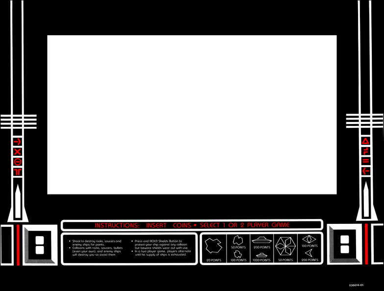 Asteroids-Deluxe-bezel psd | Arcade Artwork