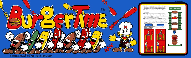 Burger-Time-DECO-Marquee bmp | Arcade Artwork