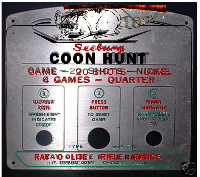 Coon-Hunt-Coin-Plate psd | Arcade Artwork
